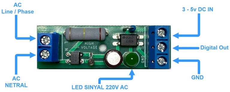 Cara Menggunakan Sensor Deteksi Tegangan AC 220v To DC Logic Optocoupler Dengan Arduino ESP32 ...